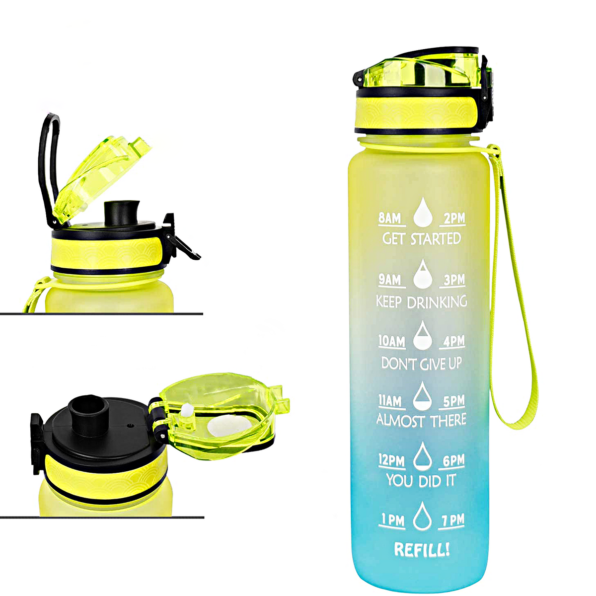 Time to Drink Motivational Water Bottle – African Accessory